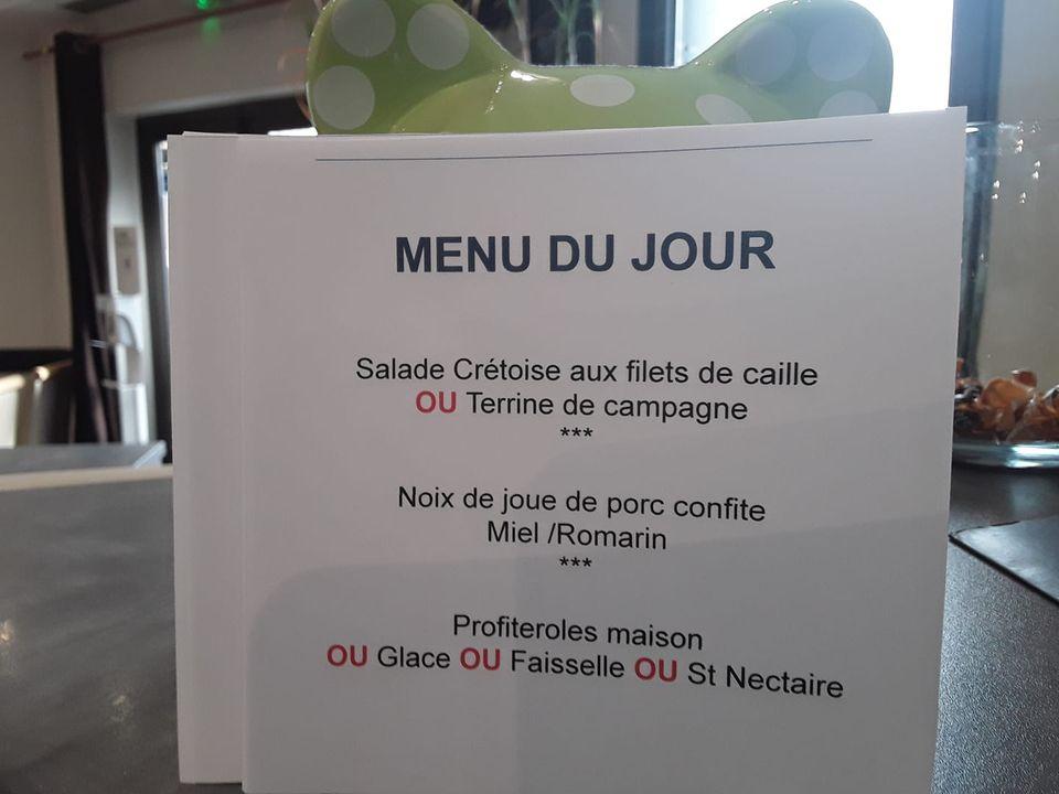 Menu au Cardigan Restaurant, Brioude