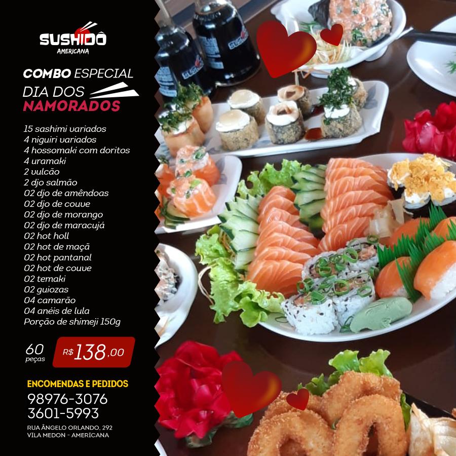 Menu at Sushidô restaurant, Americana