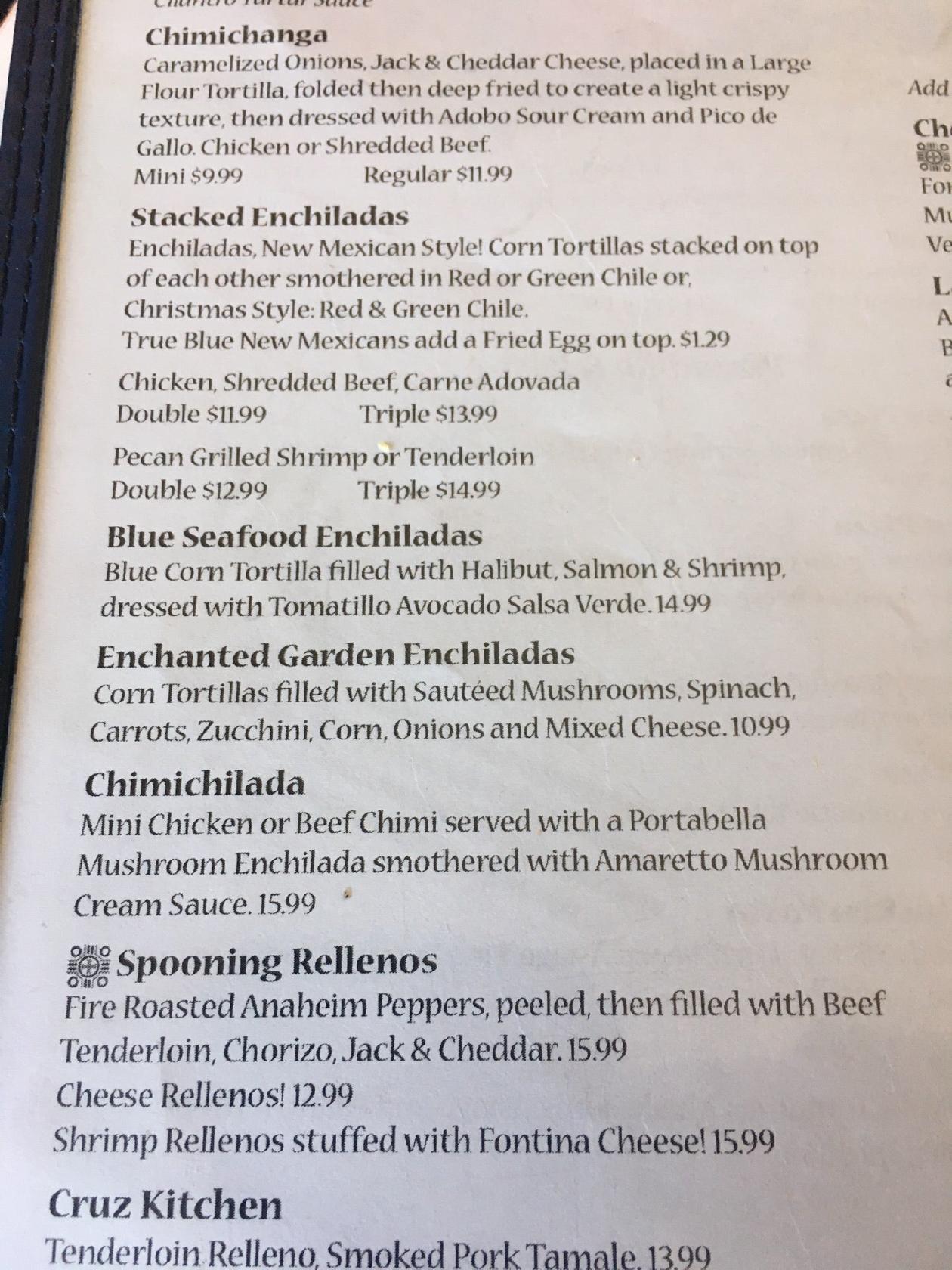 Menu at The Original Blue Adobe Grille pub & bar, Mesa