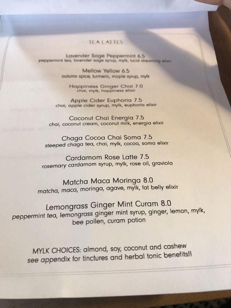 Menu at The Moth Cafe, Edmonton