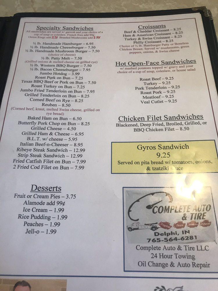 Menu at USA Restaurant, Monticello