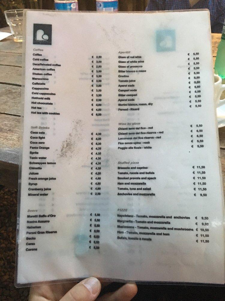 Menu da Casina del Lago caffè bar, Roma