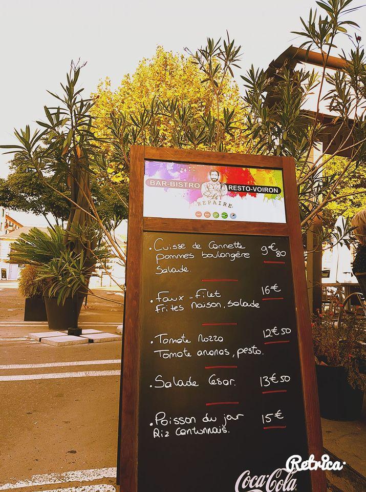 Carta de Bar Le Repaire, Voiron