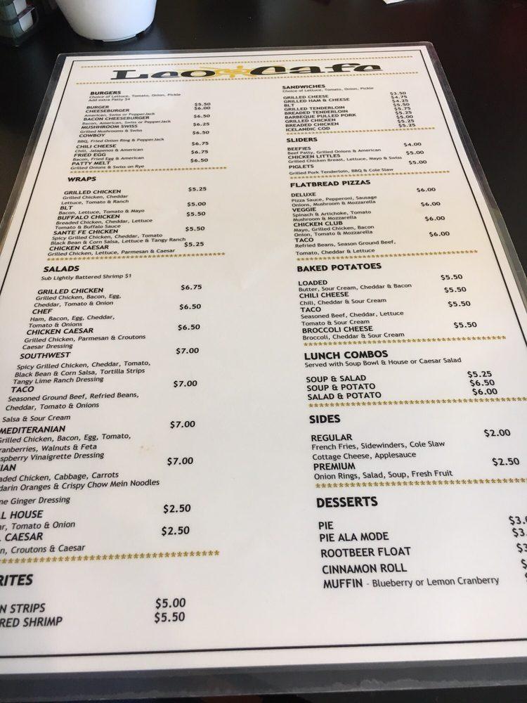 Menu at Leo Cafe, Leo-Cedarville, IN-1