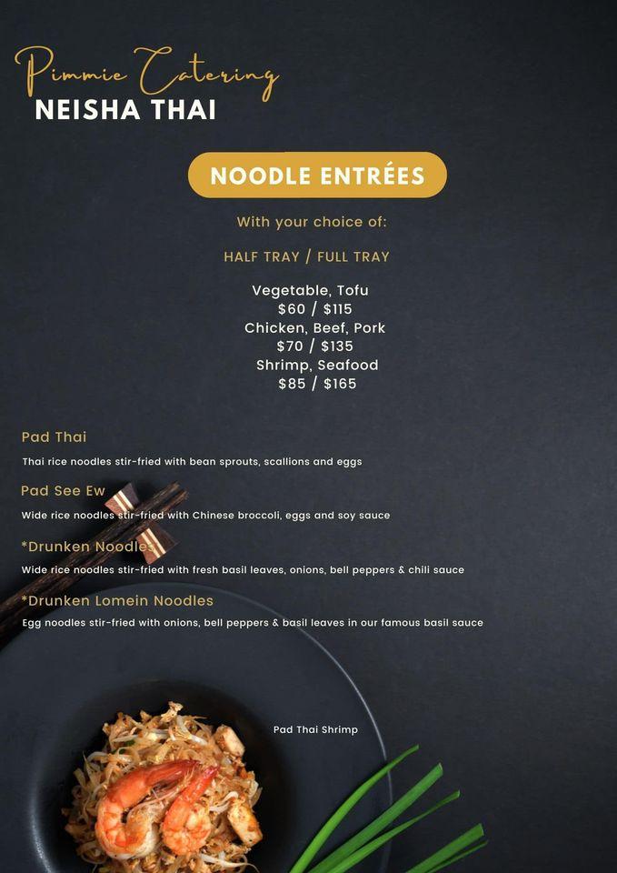 Menu at Neisha Thai pub & bar, Vienna, Leesburg Pike Ste 110
