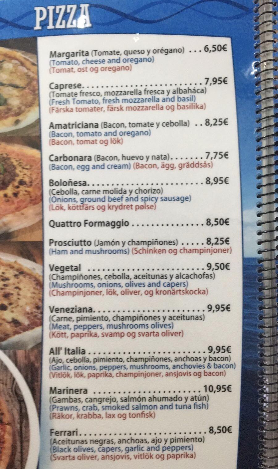 Carta del restaurante Siete Mares, Lomo Quiebre