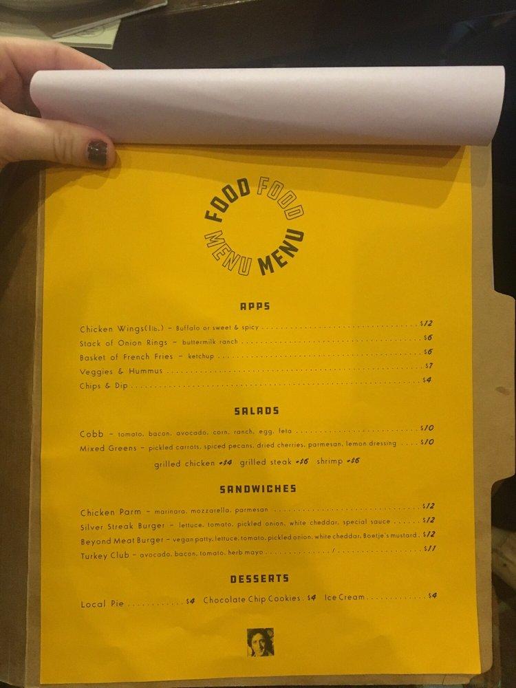 Carta del restaurante Poindexter Coffee, Iowa City