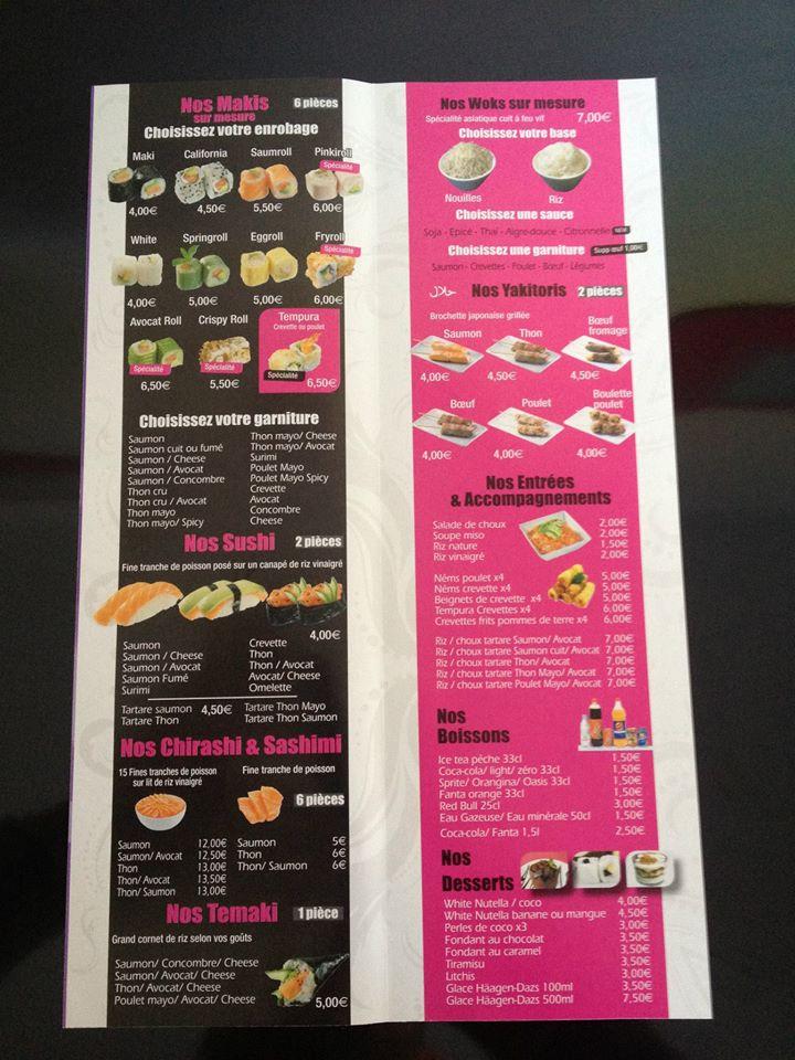 Menu at 100 Sushi & CO. restaurant, Gonesse, Centre Commercial La ...