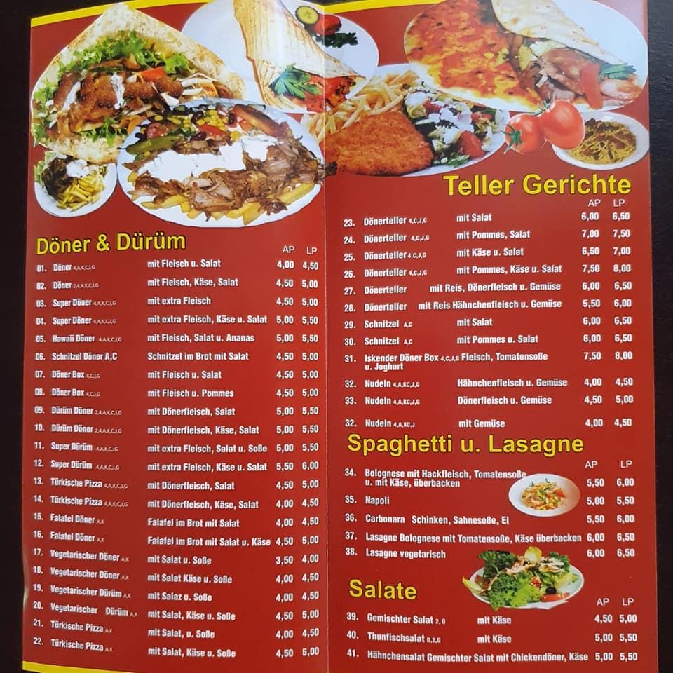 Speisekarte von Istanbul Döner Kebap restaurant, Bad Liebenwerda