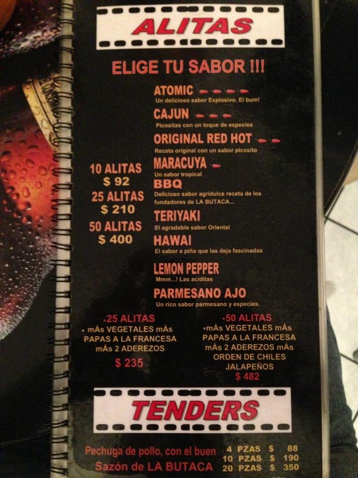 Carta de comida rápida La Butaca, Naucalpan de Juárez, Calle Via ...