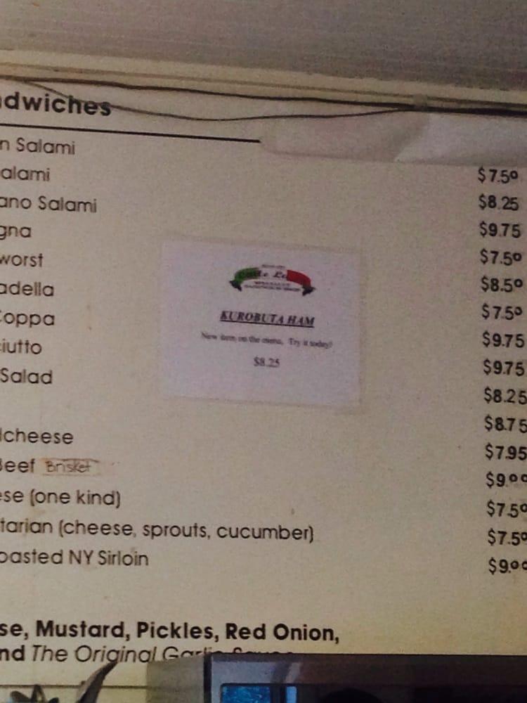 Menu at Little Lucca restaurant, South San Francisco, 724 El Camino Real