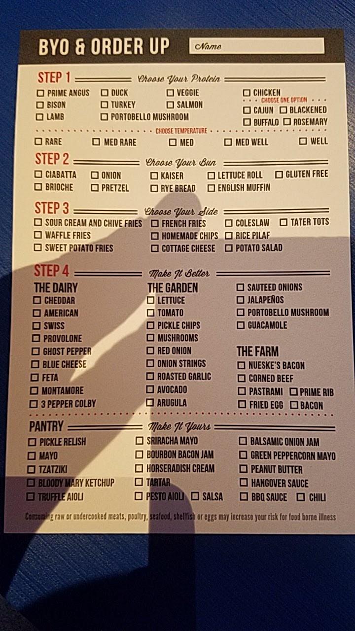 Menu at Point Burger Bar Pewaukee, Waukesha