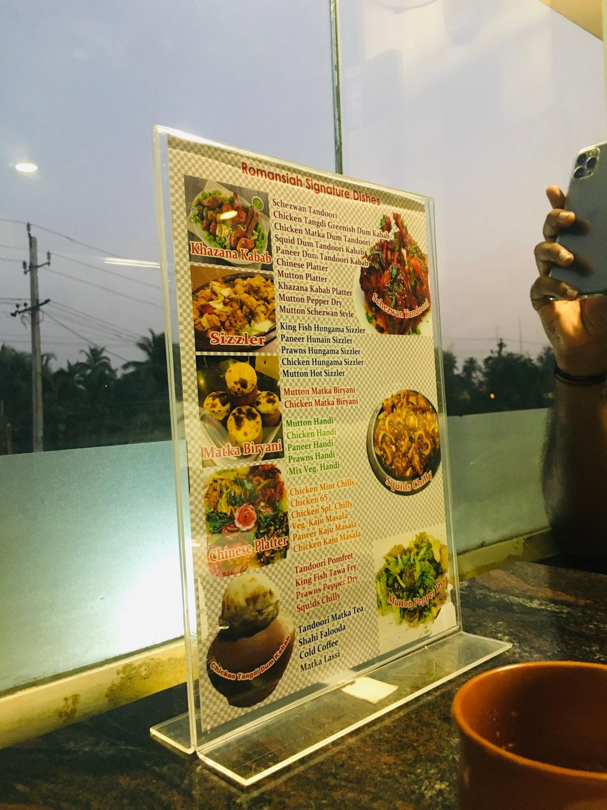 Menu at Romansiah Family Restaurant, Honnavar