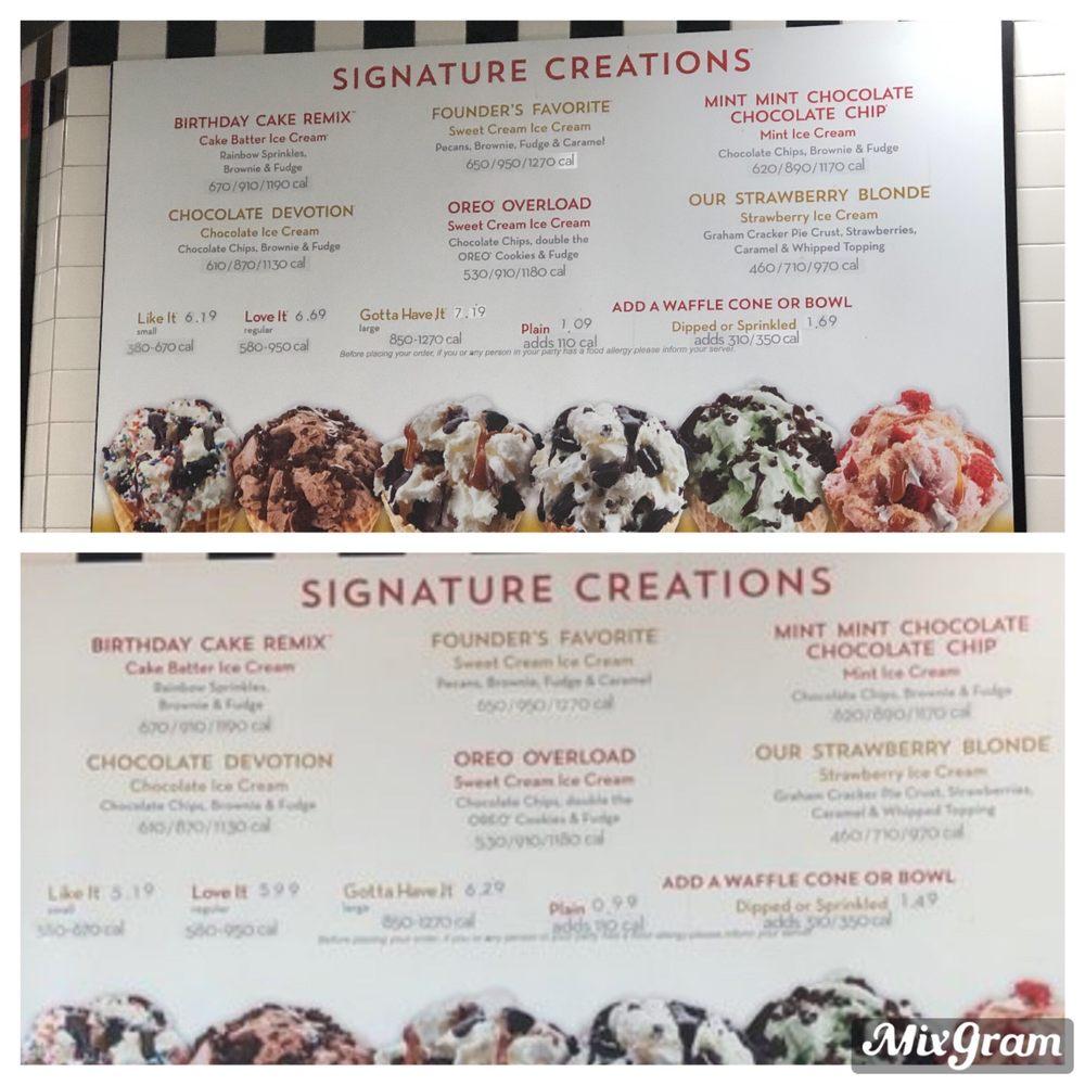 Menu at Cold Stone Creamery, Mesa, S Stapley Dr Ste 102