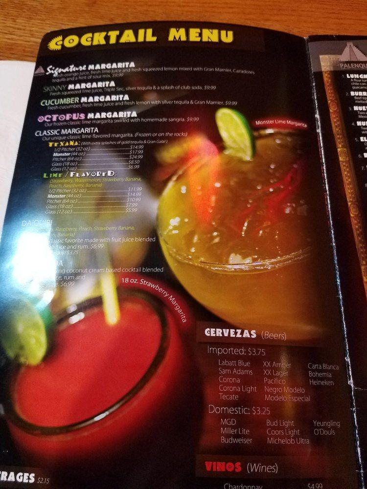 Menu at El Palenque restaurant, Eastlake, Vine St