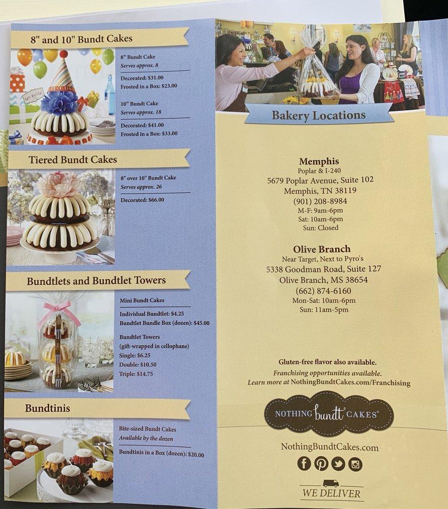 Menu at Nothing Bundt Cakes desserts, Olive Branch, Goodman Rd Suite 127