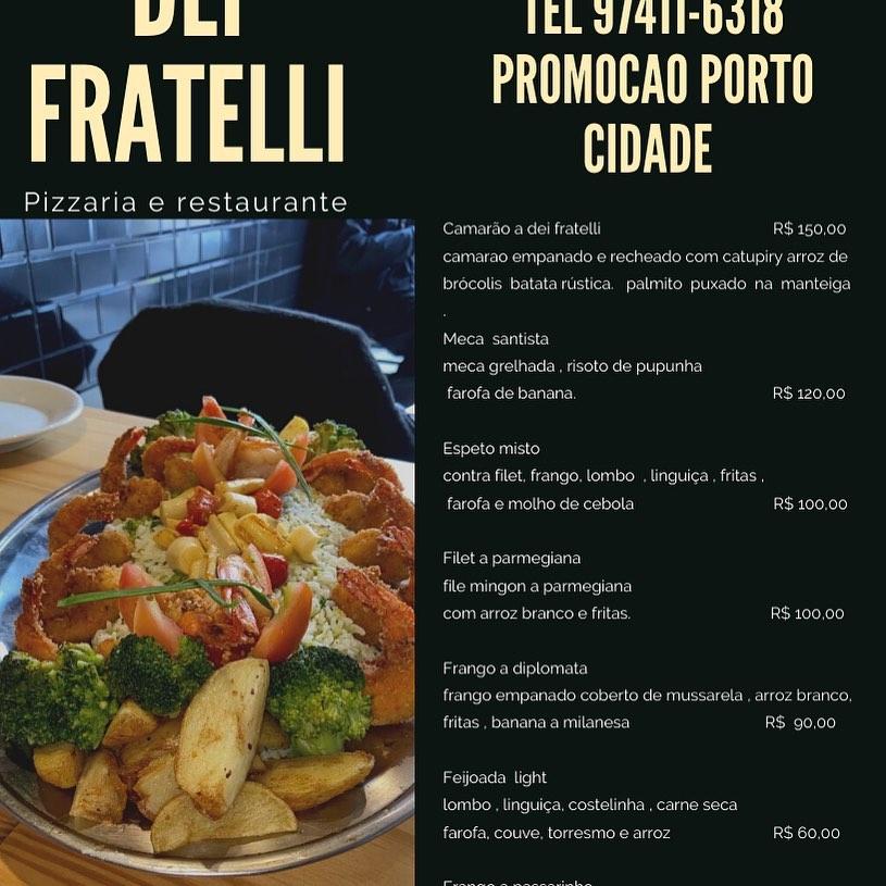 Menu em Dei fratelli pizzaria, Santos, R. Dr. Egydio Martins