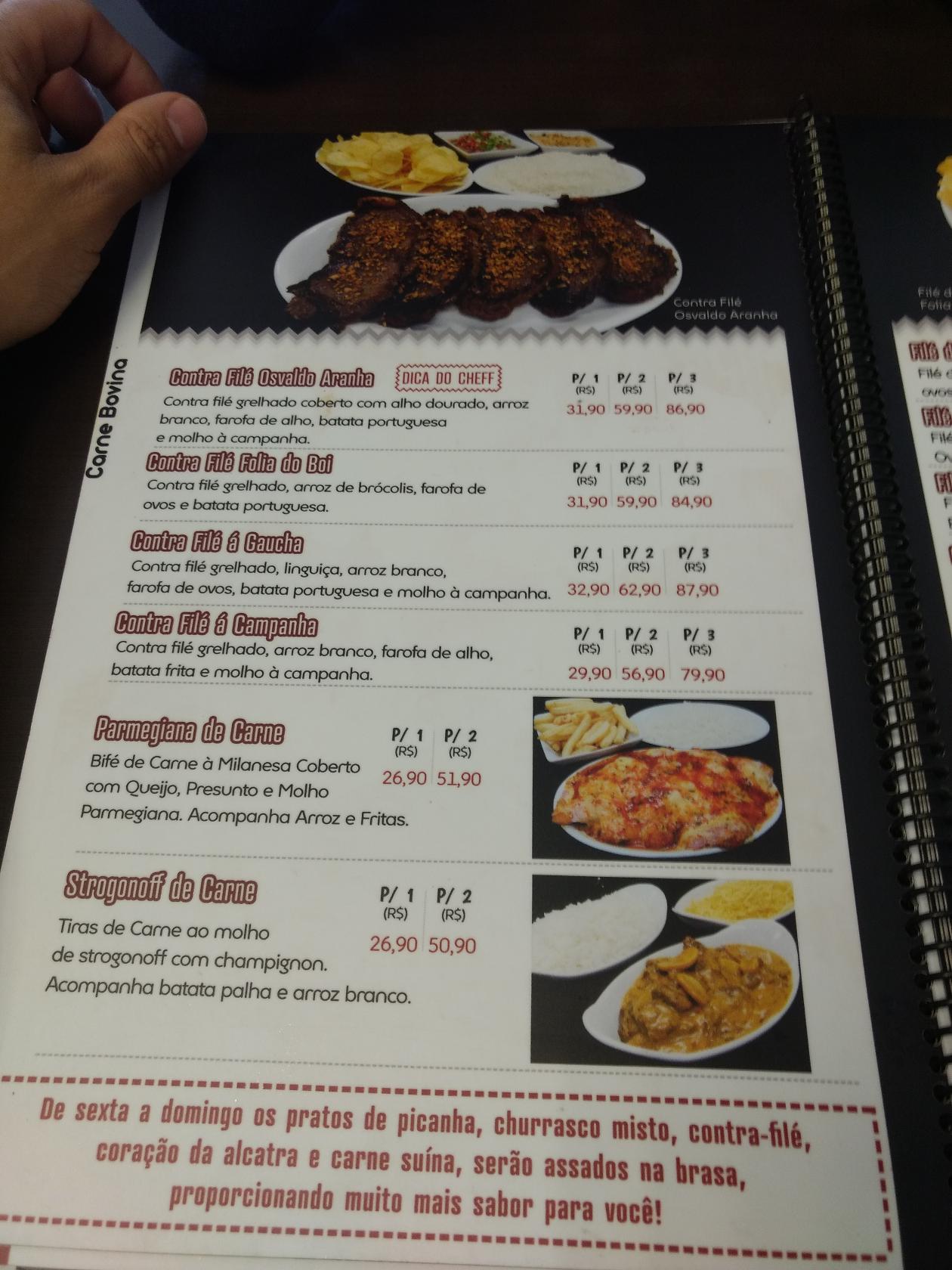 Menu at Folia Do Boi pub & bar, Rio de Janeiro