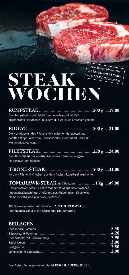 Menu at Lentos Restaurant, Linz