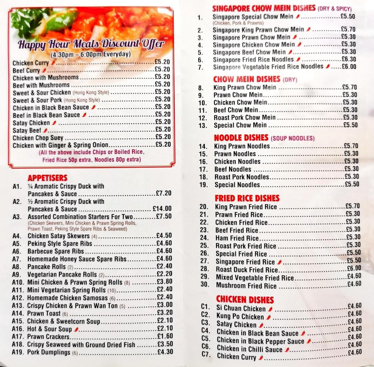 Menu at Station Supper fast food, Brough