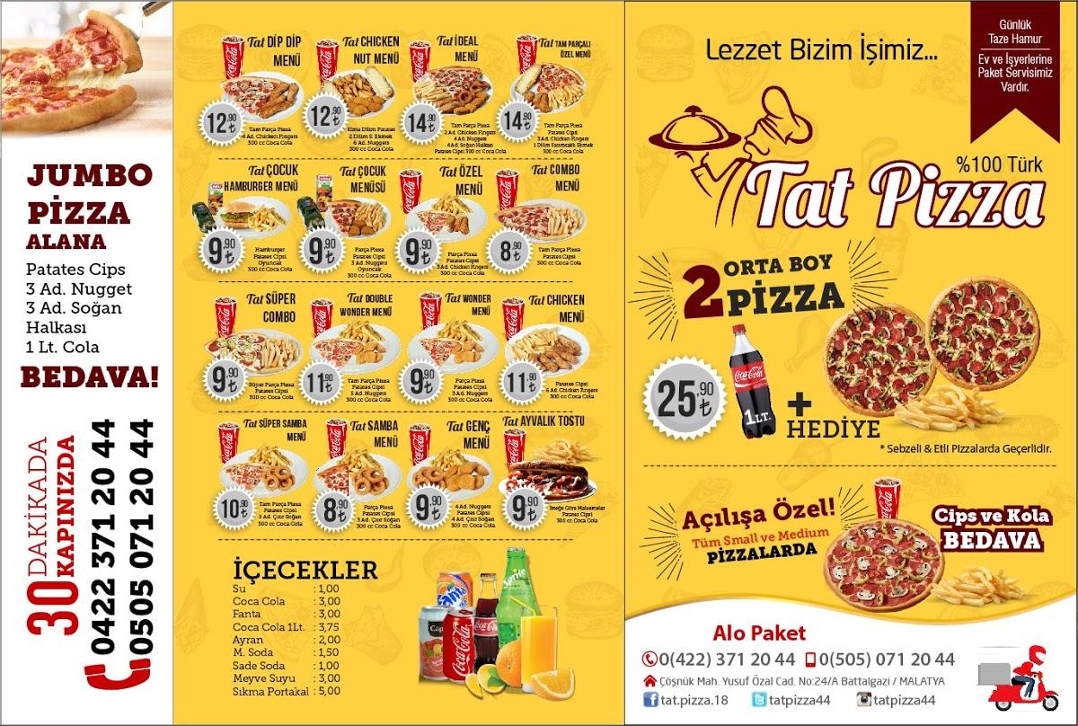 Menu at TAT PİZZA-MANGAL, Malatya, Turgut Özal Cd. No:24