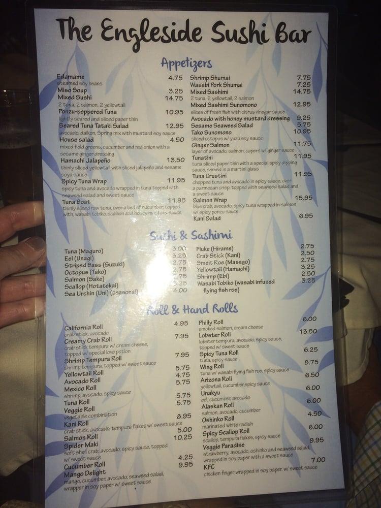 Menu at The Engleside Inn and Restaurant, Beach Haven
