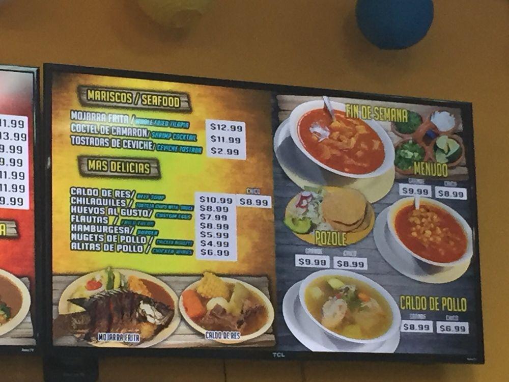 Menu at La Villa restaurant, Acworth