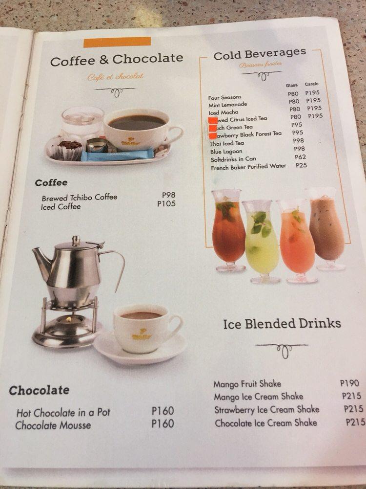 Menu at The French Baker - SM City Clark restaurant, Angeles