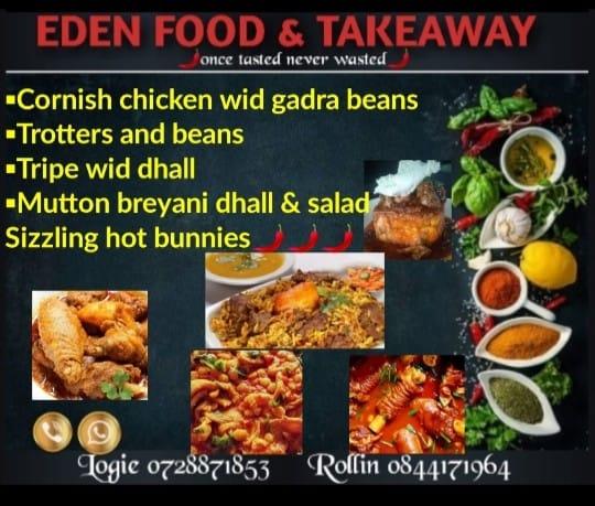 Menu at eden-foods restaurant, Edenvale