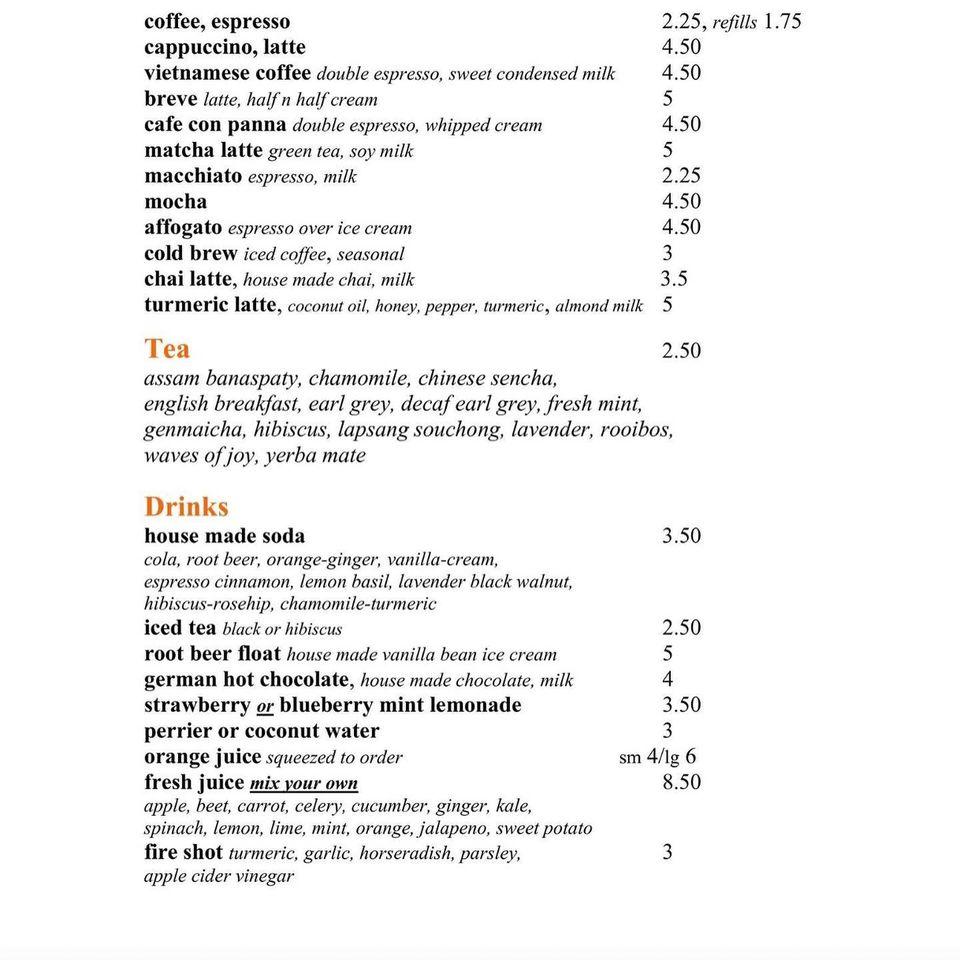 Menu at Hash restaurant, Stone Ridge