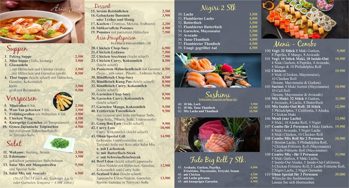 Speisekarte von Oh Na - Sushi & Asia restaurant, Künzelsau