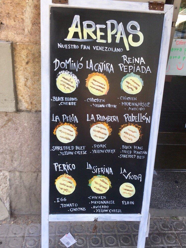 Menu at Bendito Pecado Pastisseria cafeteria, Barcelona