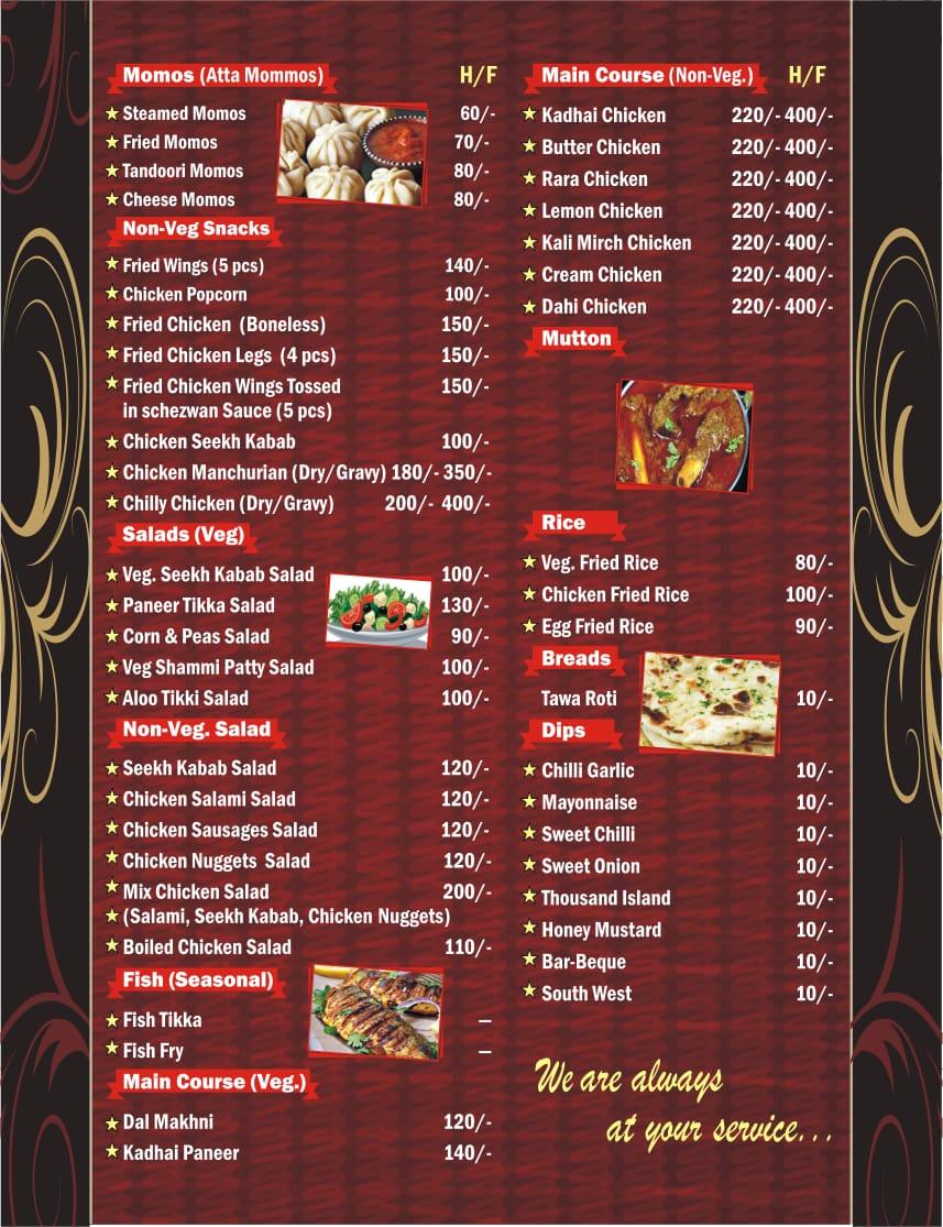 Menu at Nik's Kitchen, Ambala Cantt