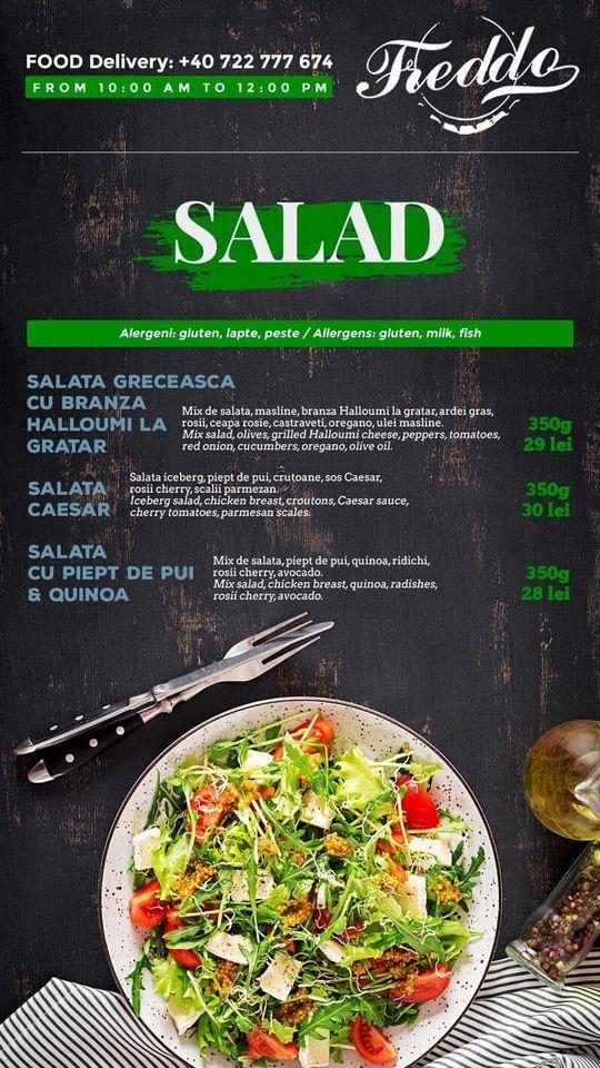 Menu at Arcade Cafe, Bucharest