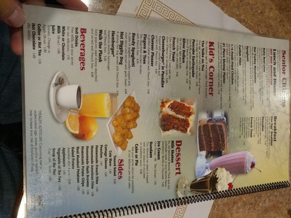 Menu at Benjamin's Family Dining restaurant, Clinton