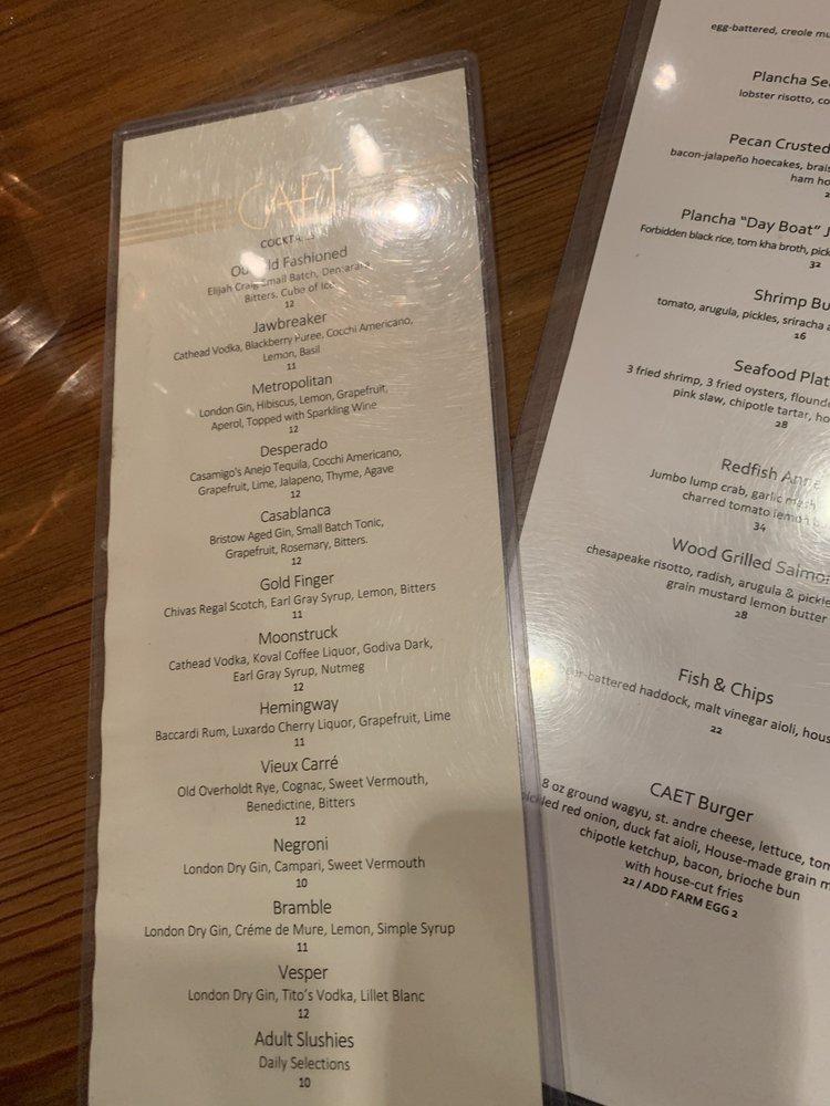 Menu at Caet [seafood I oysterette] pub & bar, Ridgeland, Highland ...