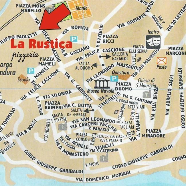 Menu at La Rustica restaurant, Imperia