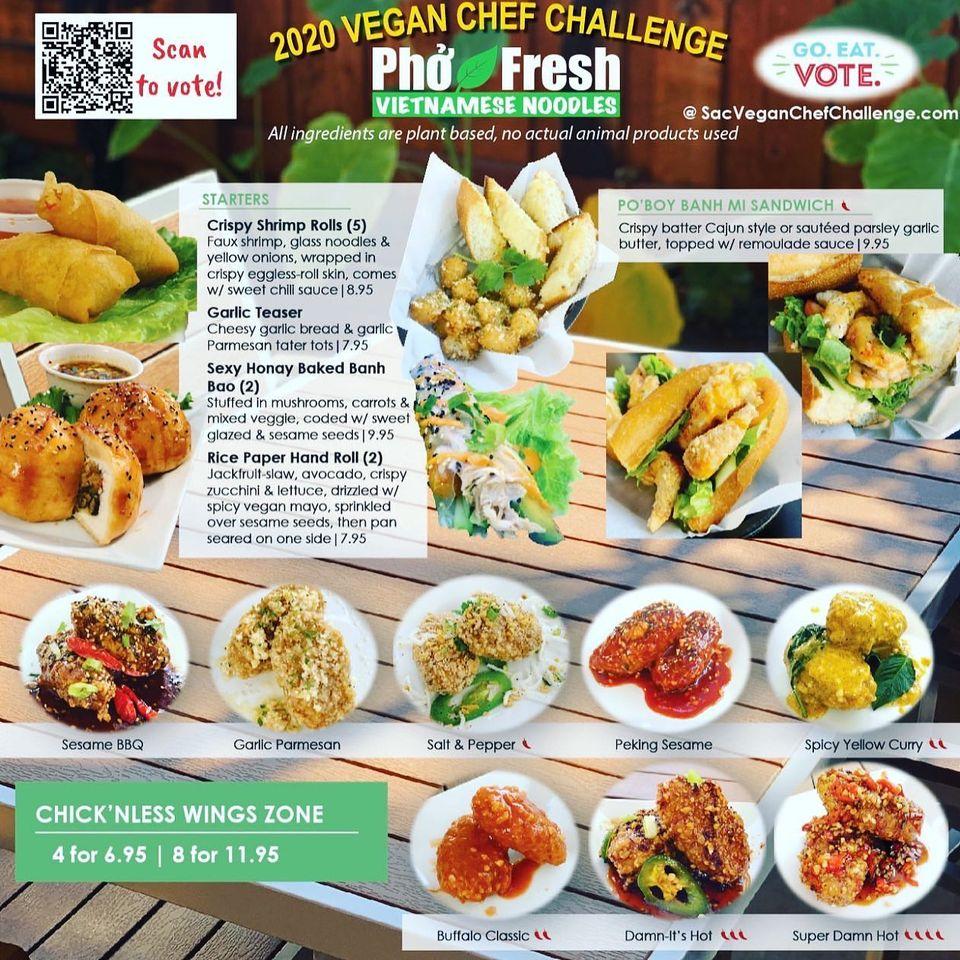 Menu at Pho Fresh restaurant, Rancho Cordova