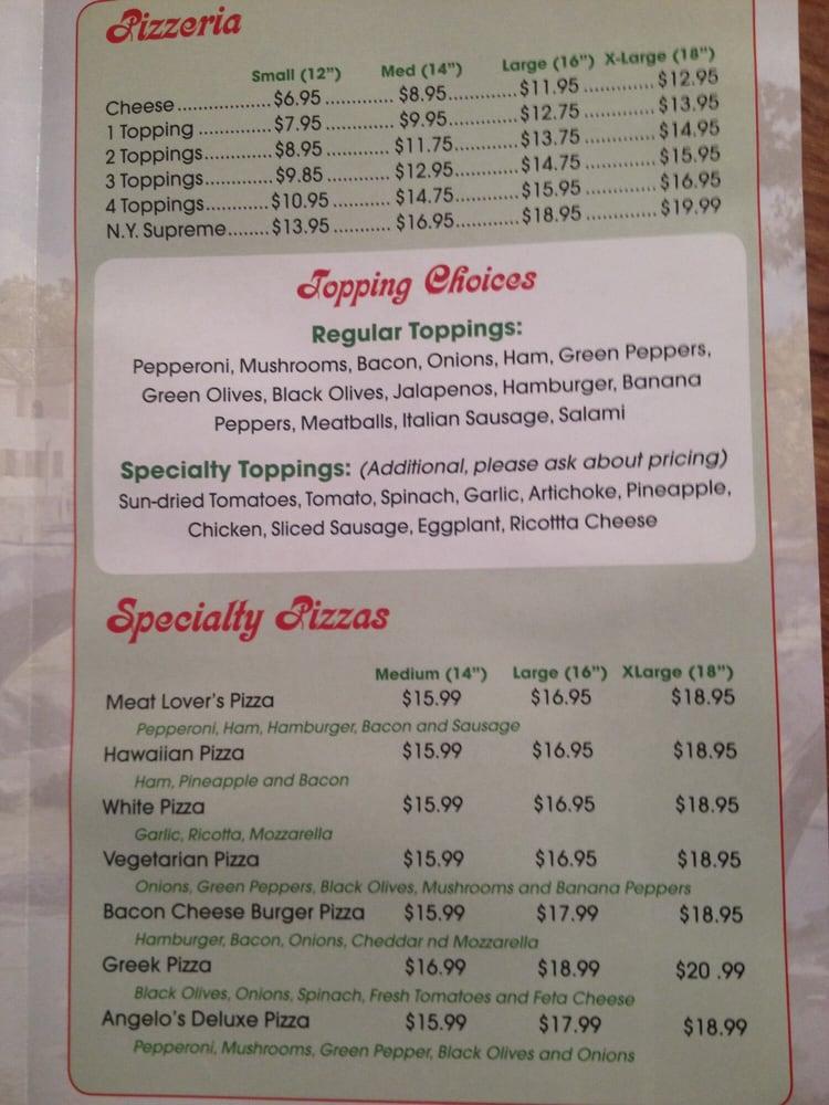 Menu at Acropolis Pizza Restaurant, Arden