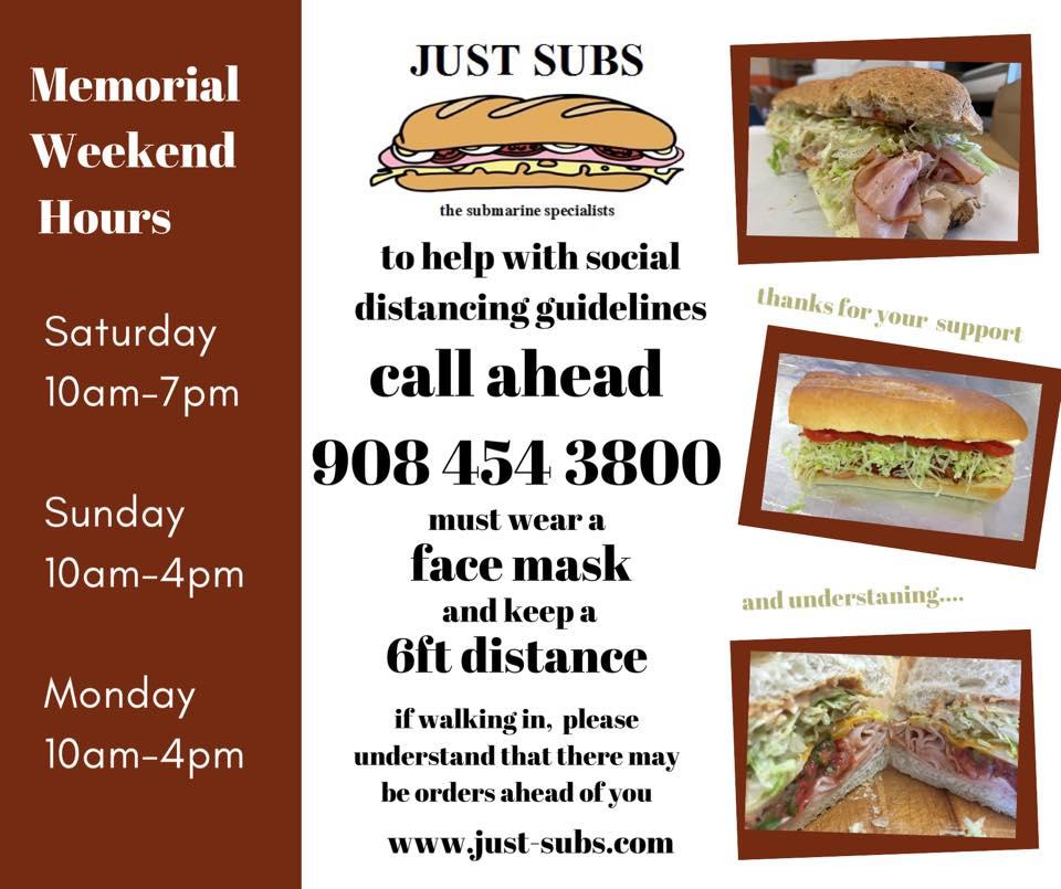 Menu at Just Subs V pizzeria, Phillipsburg