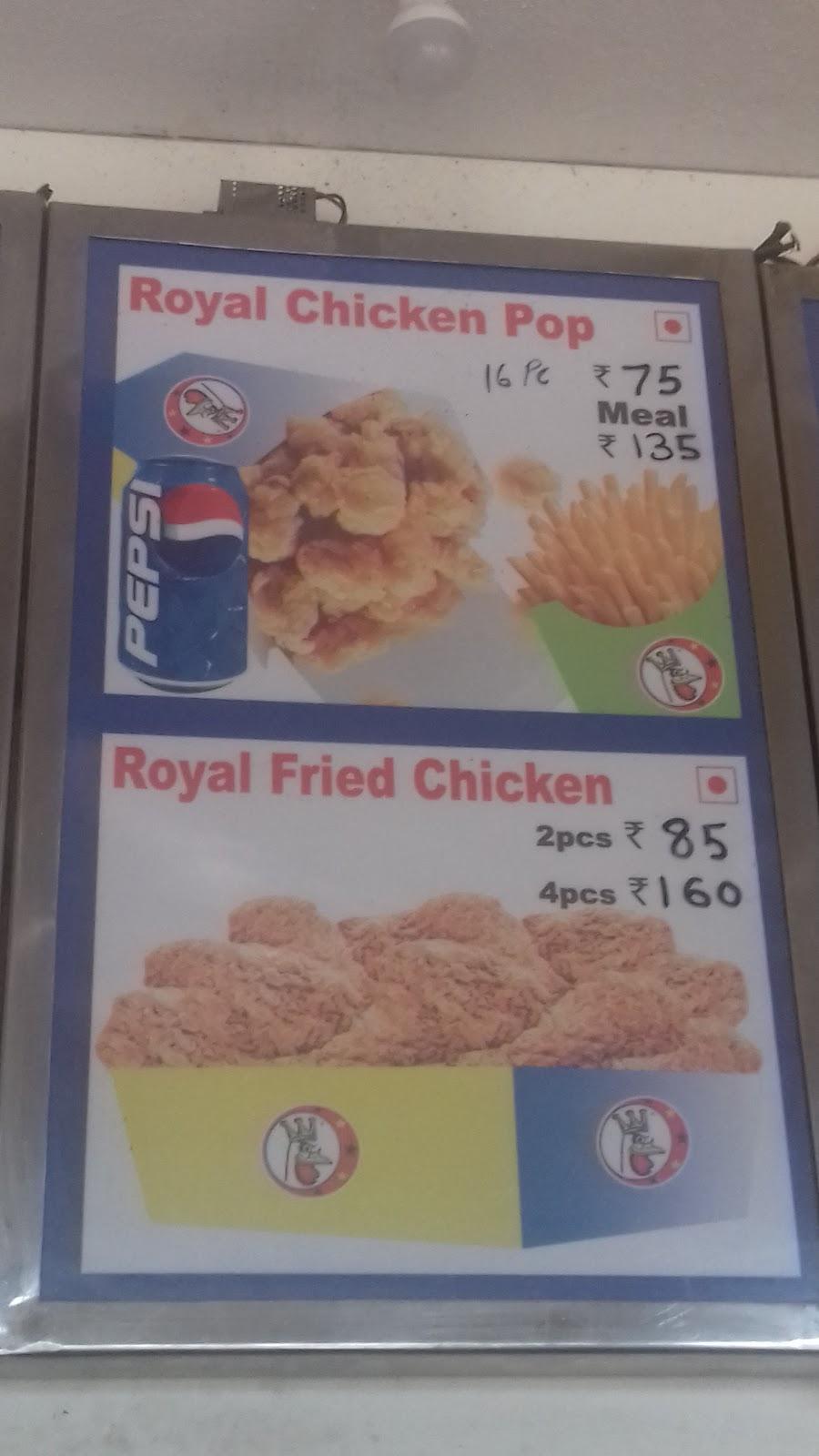 Menu at Royal King Fried Chicken, Sikar