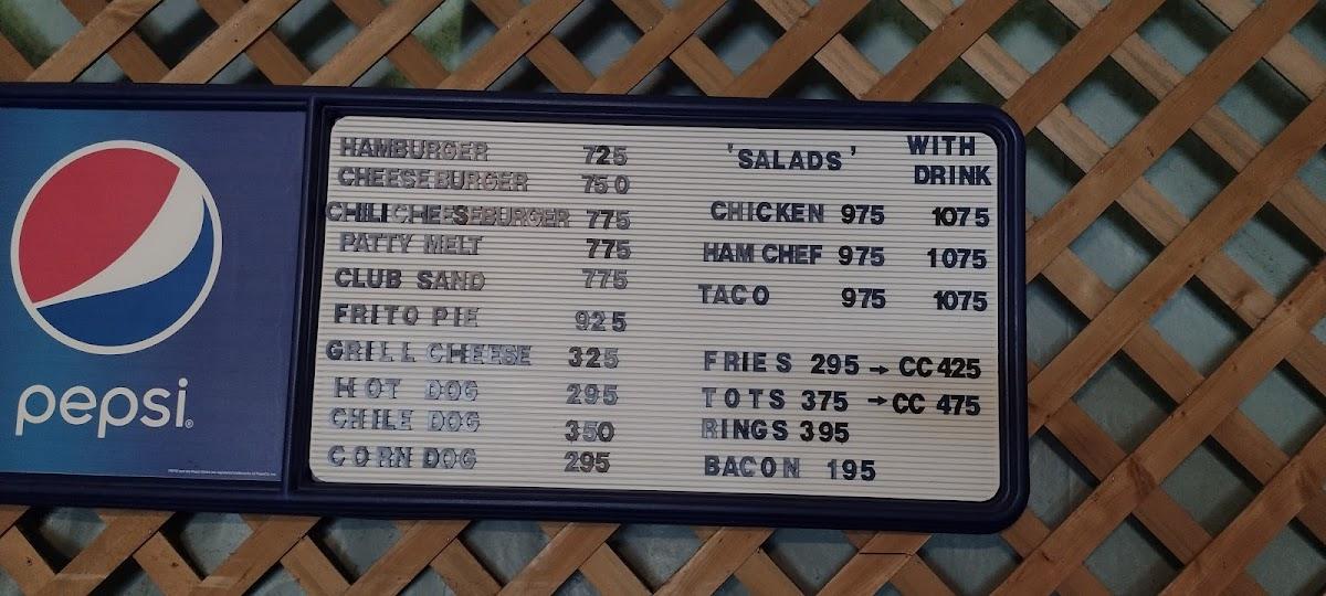 Menu at Gloria's Grill fast food, Abilene