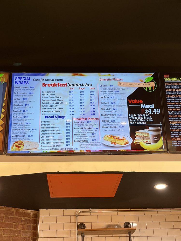 Menu at Nature Valley Market, New York City
