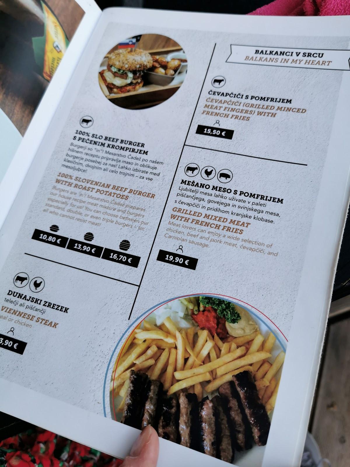 Menu da Spica - Bar And Restaurant, Bled