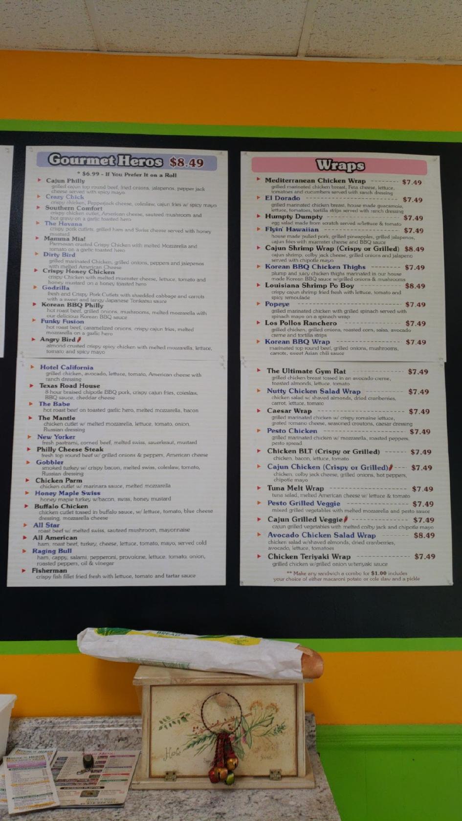 Menu at House of Heros restaurant, Hicksville, 8 Bloomingdale Rd