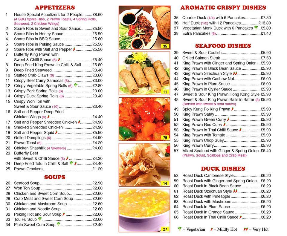 Menu at Ling Di Long restaurant, Ammanford
