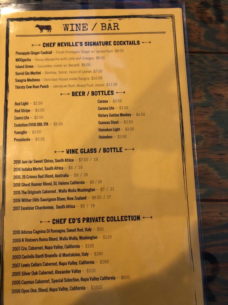 Menu at Mad Cow Grill pub & bar, Laurel