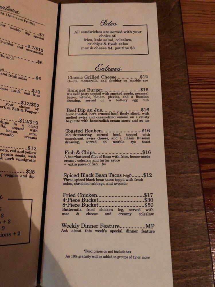 Menu at Wenona Craft Beer Lodge pub & bar, Toronto