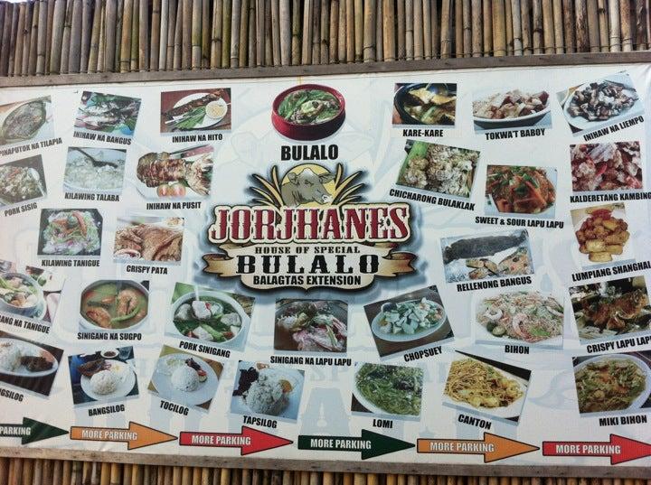 Menu at Jorjhane's House Of Special Bulalo restaurant, Batangas