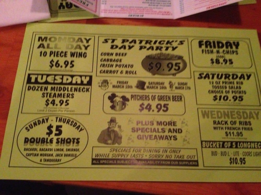 Menu at Uncle Al's pub & bar, Davie, 8200 Griffin Rd